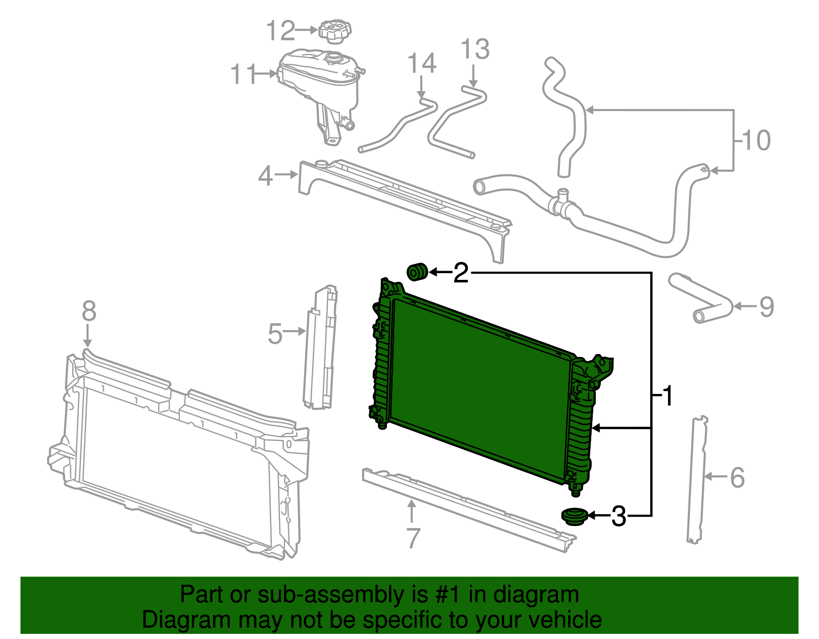 2015-2020 GM Radiator 84164905 GM | GMPartsDirect.com