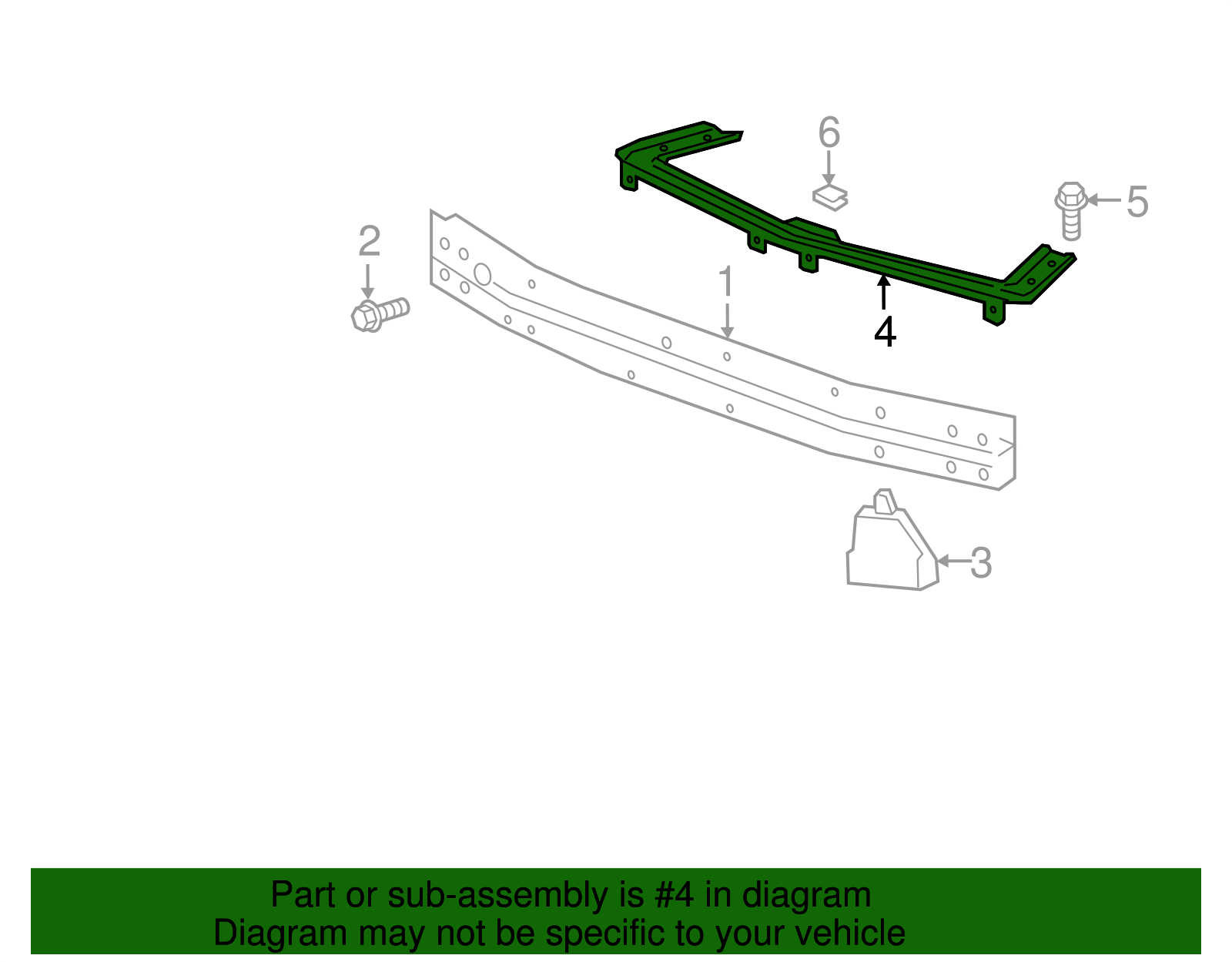 2016-2020 Buick Envision Front Bumper Fascia Center Support 23504355 ...