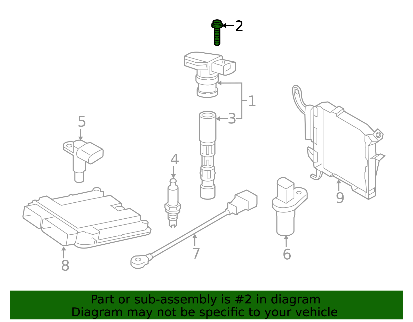 N-912-292-01 - Ignition Coil Bolt 2016-2025 Audi | Audi OEM Parts
