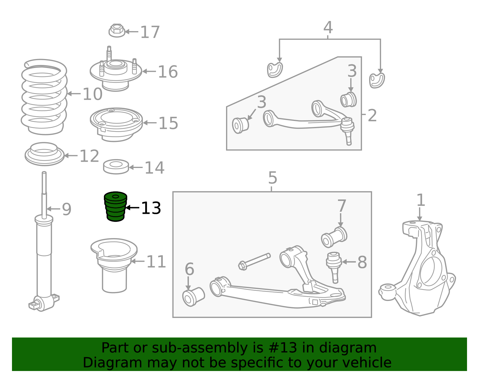2011-2020 GM Suspension Strut Bumper 84157475 | TascaParts.com