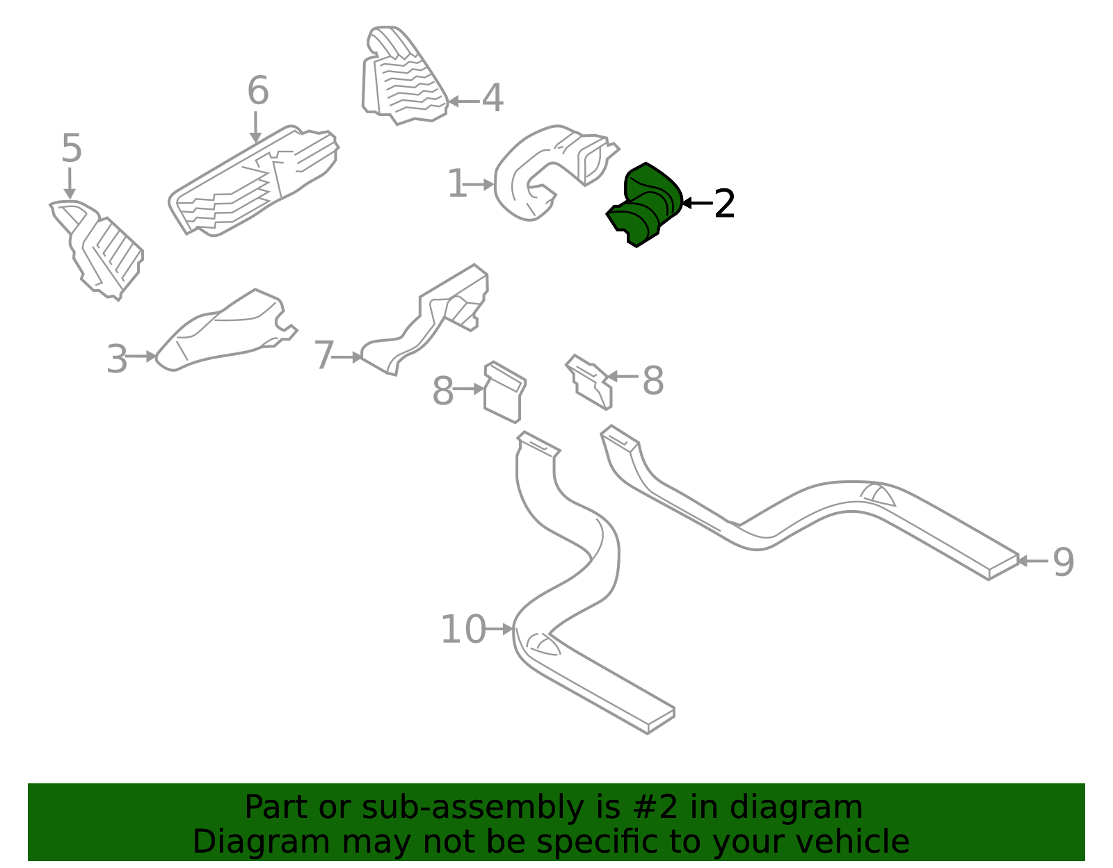 2018-2022 Ford EcoSport Heater Duct GN1Z-18490-C | Awesome Parts Ford
