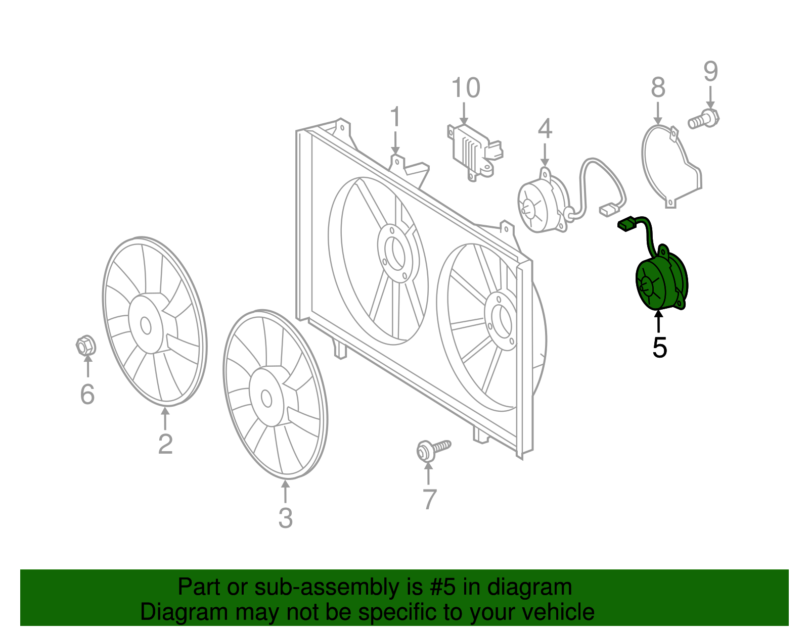 2004-2018 Toyota Fan Motor 16363-0P080 | Toyota Parts Center