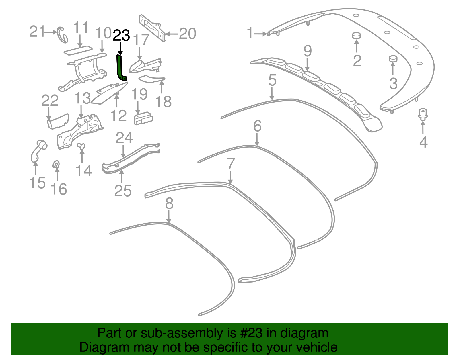 2008-2013 Porsche 911 Cable Guide 997-610-241-00 | Sunset Porsche Parts