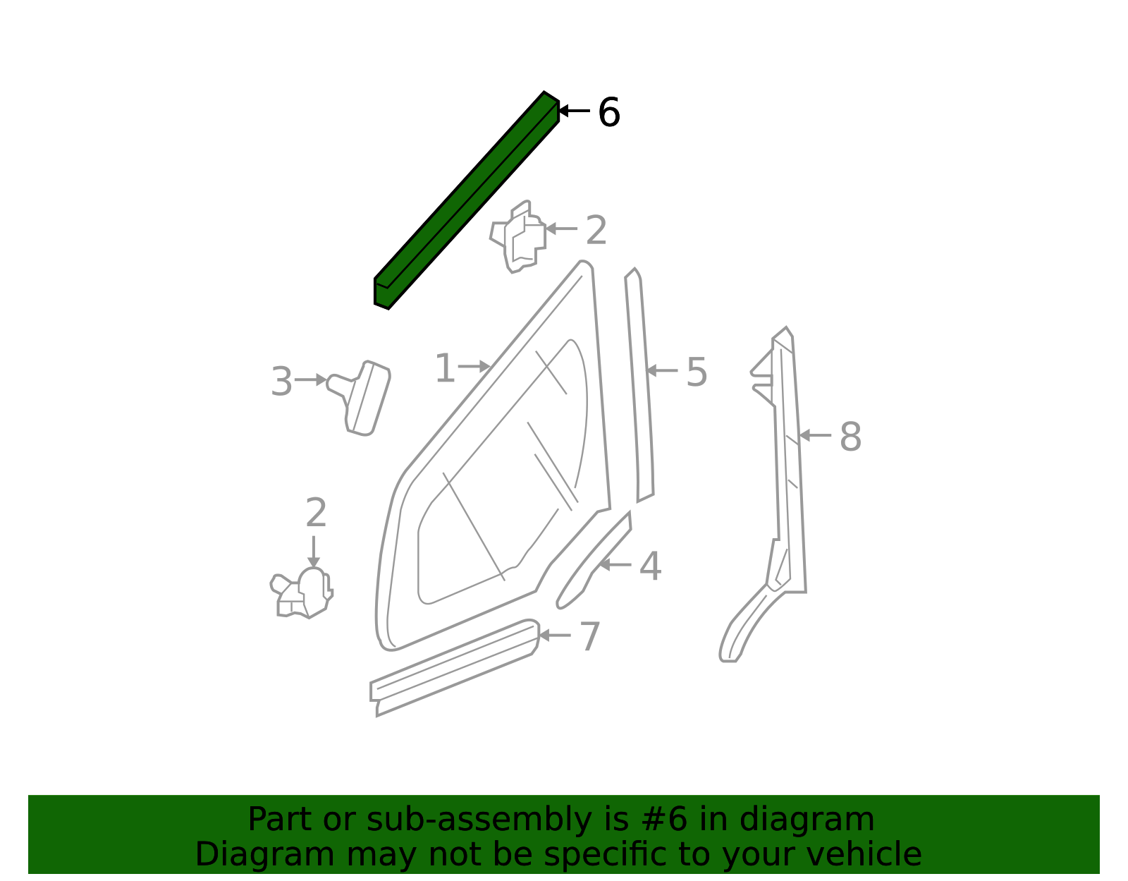 73334-TF0-000 - Glass Molding 2009-2013 Honda Fit | Honda Parts Online