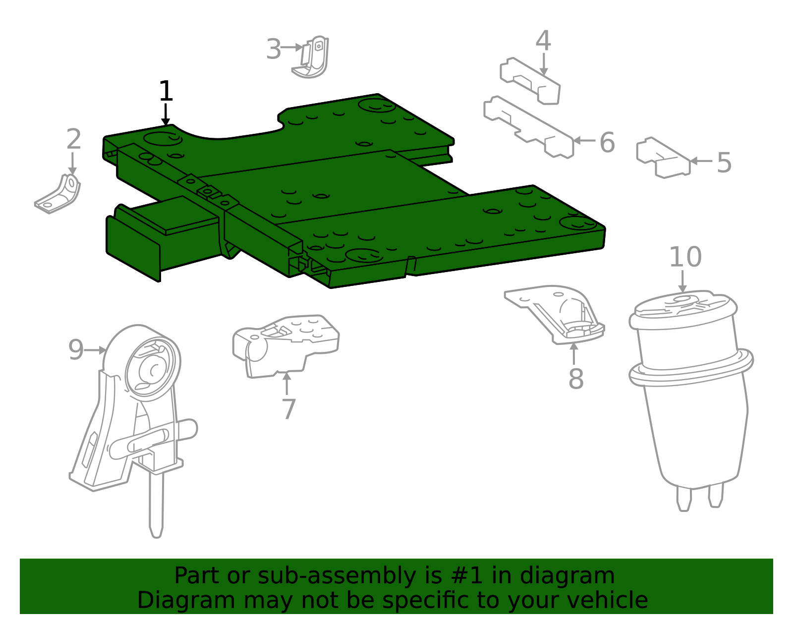 2021-2025 Toyota Mirai Mount Plate 1A900-77010 | Toyota Parts Center