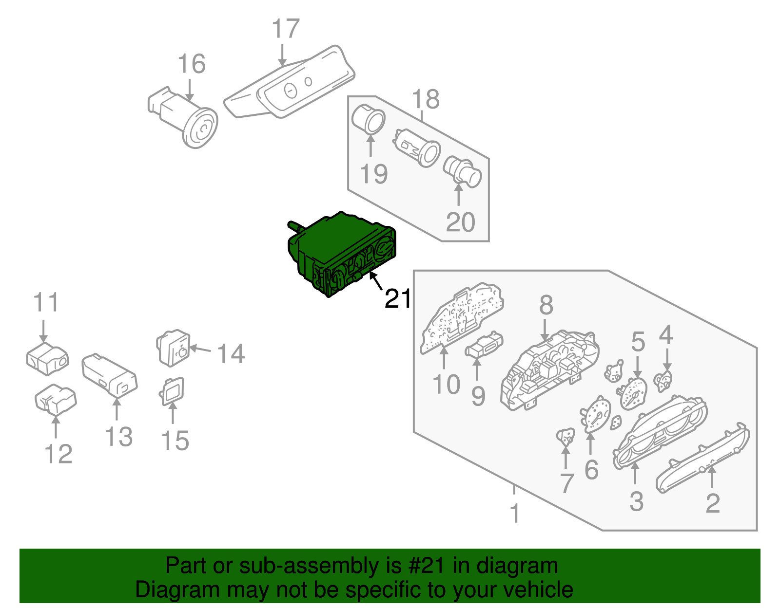 1999 Mazda Miata Dash Control Unit NC11-61-190F | Mazda Parts Deals