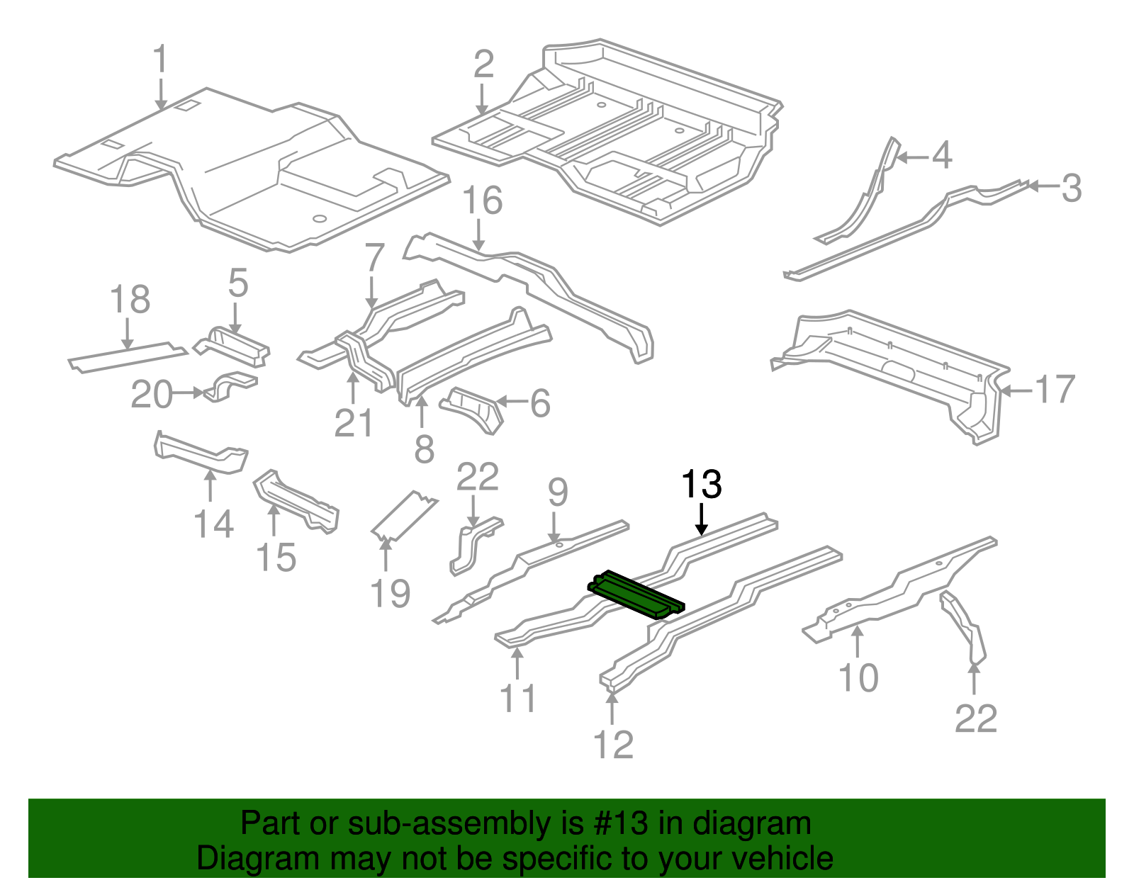 2007-2020 GM F Reinforcement 20833448 | Shop Matick Buick GMC