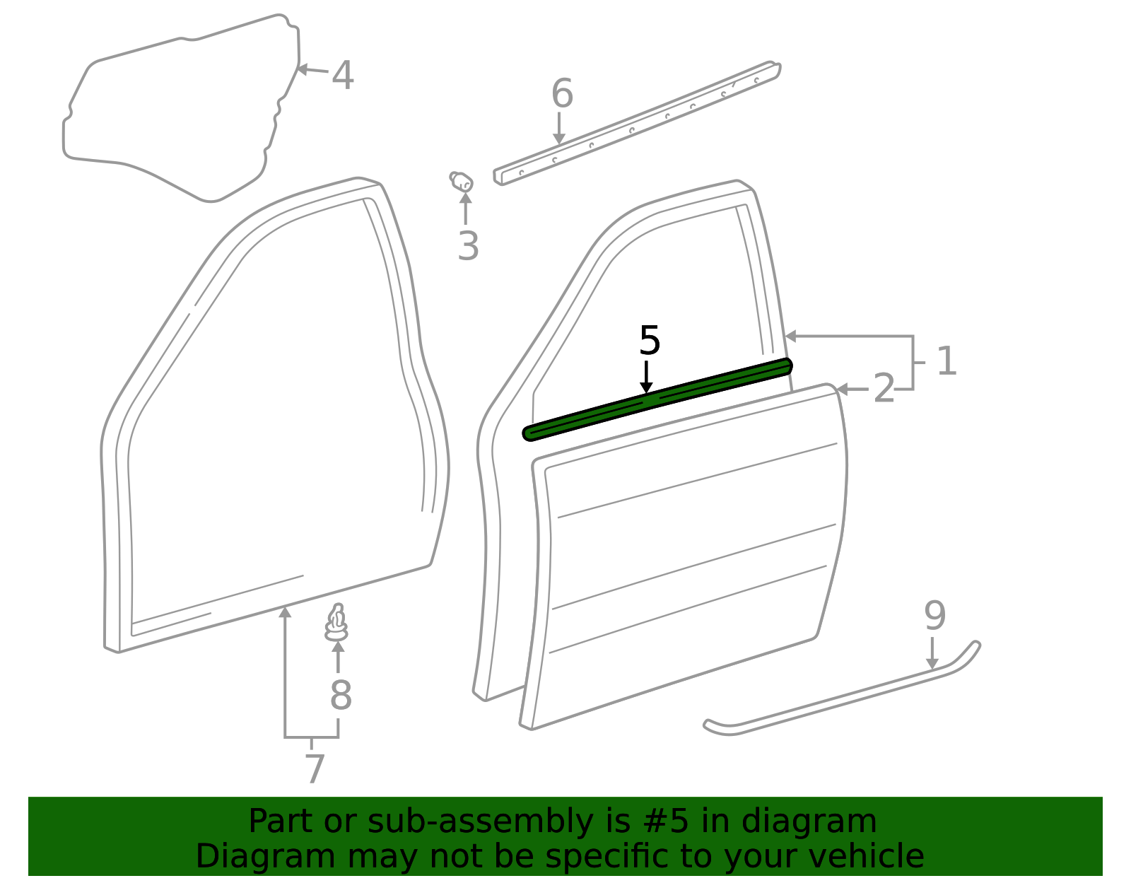 75720-60061 - High-Quality Door Window Belt Weatherstrip for 1998-2007 ...