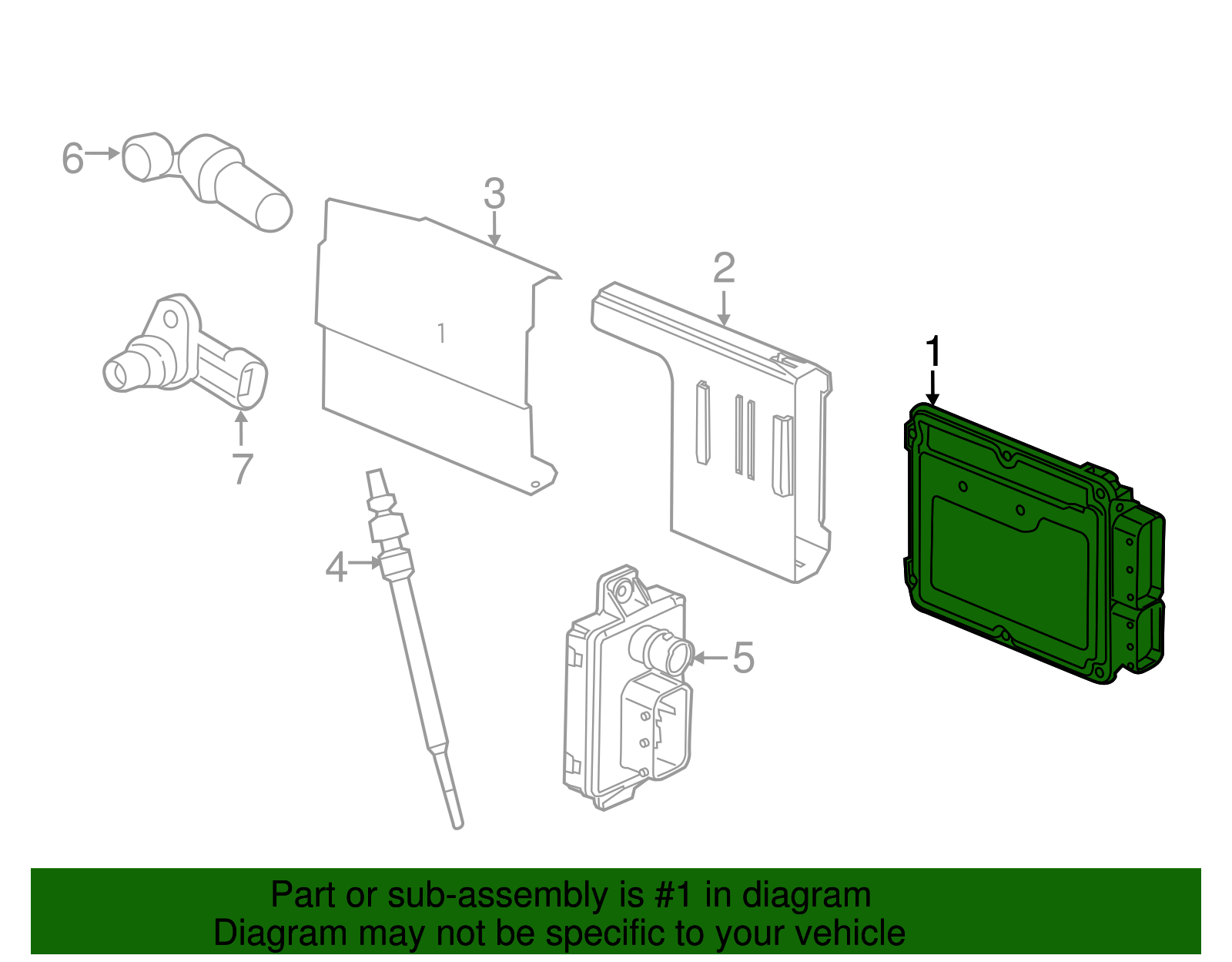 2014-2015 Chevrolet Cruze Engine Control Module Assembly 12646983 ...