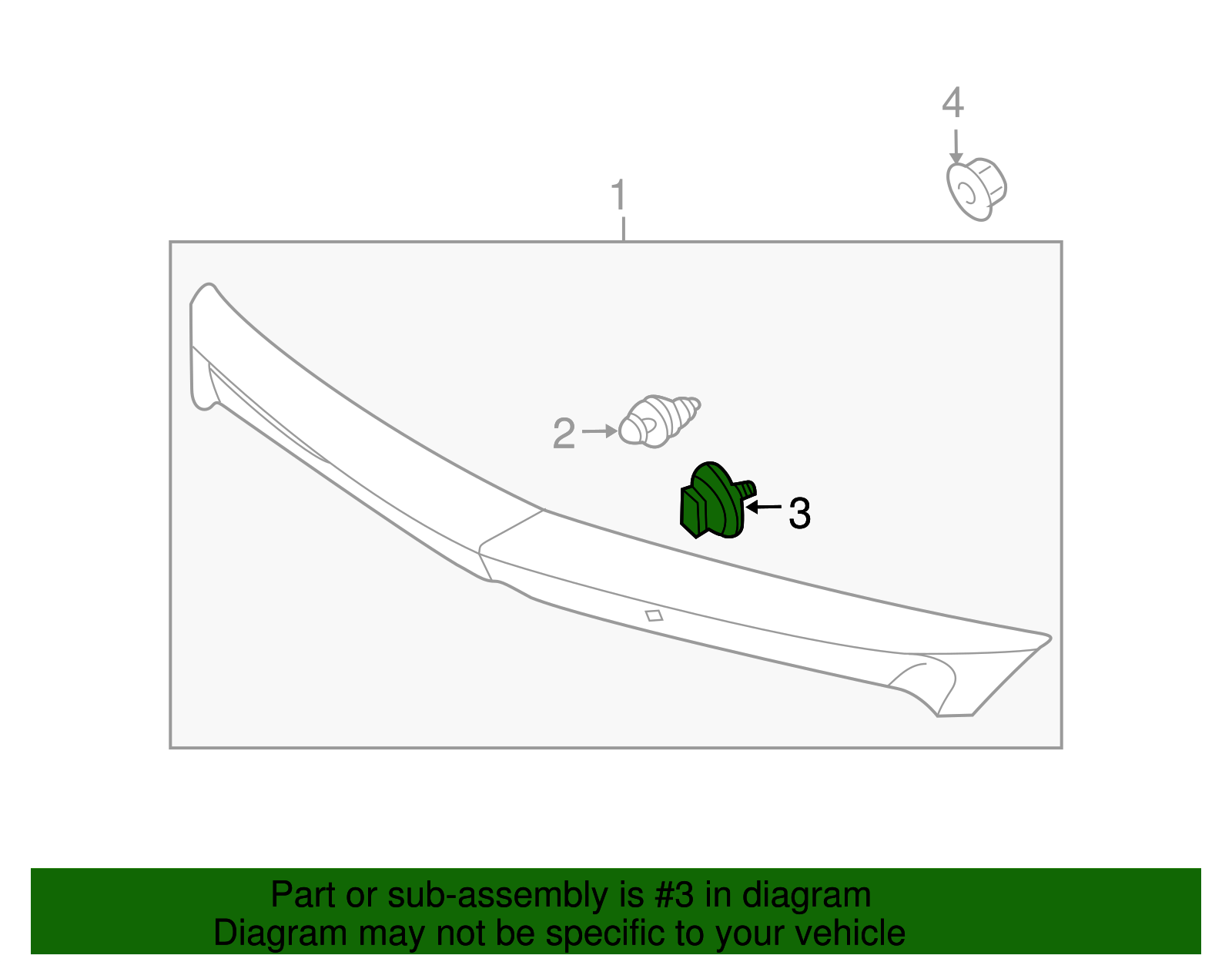 2009-2014 Acura TL Spoiler Bolt 71703-S6M-003 | Acura Parts World