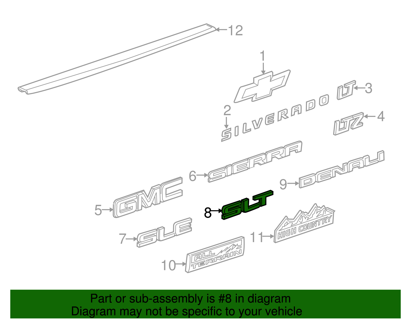 84149654 - 2018 GM - Endgate Emblem | Partners Chevy