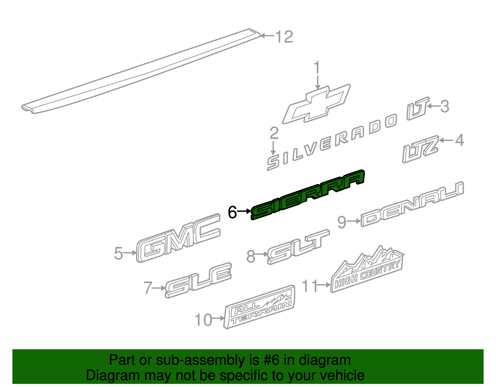 84306694 - 1999-2019 GM - Vehicle Name Plate | Partners Chevy