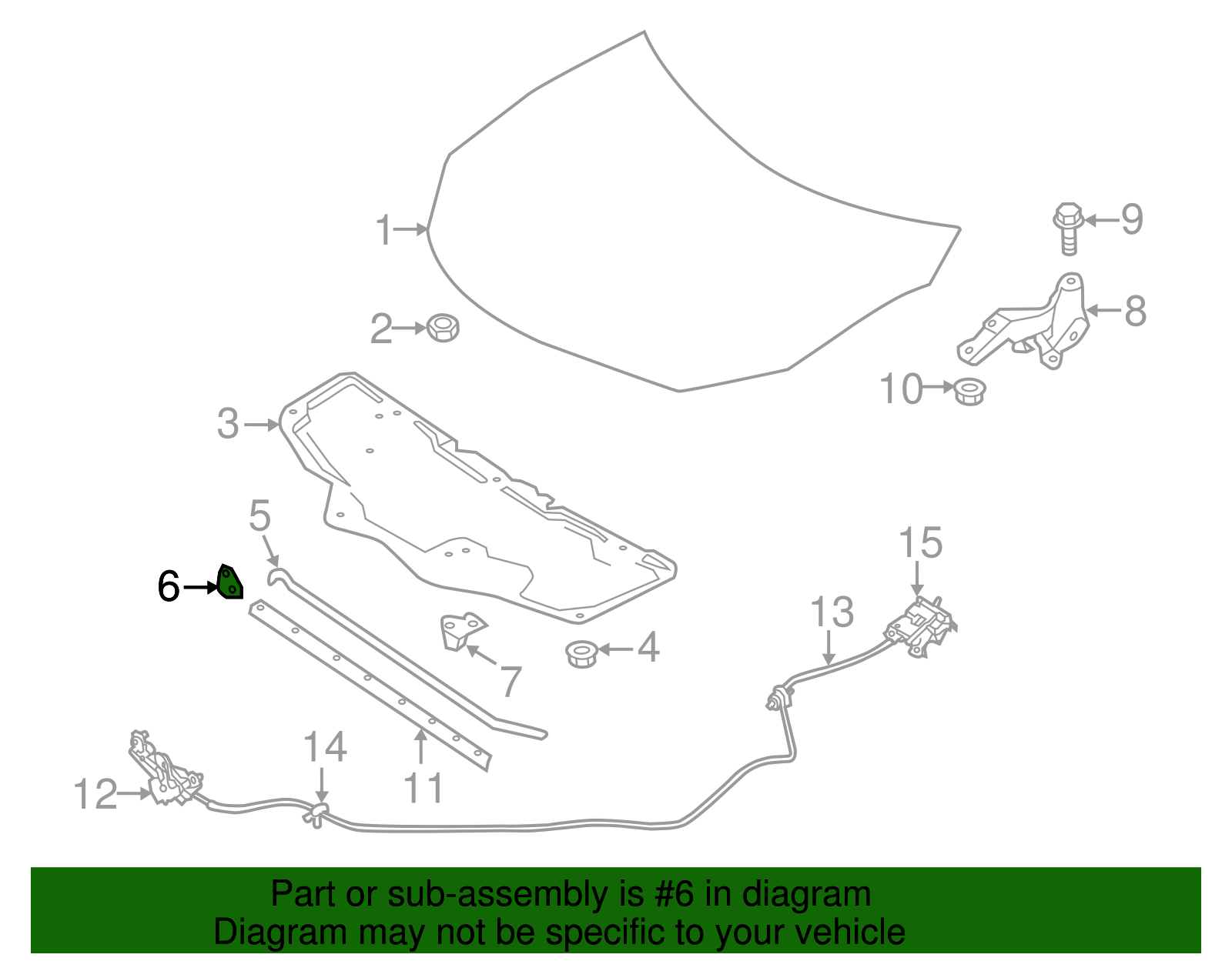 2007-2025 Nissan Support Rod Grommet 65773-8J000 | Nissan Parts Plus
