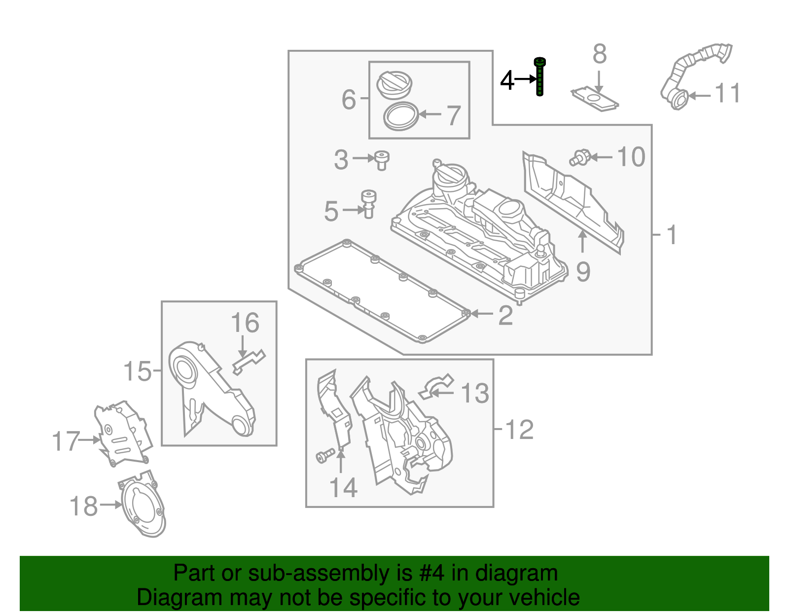 N-911-316-01 - Valve Cover Bolt | Order Euro Parts
