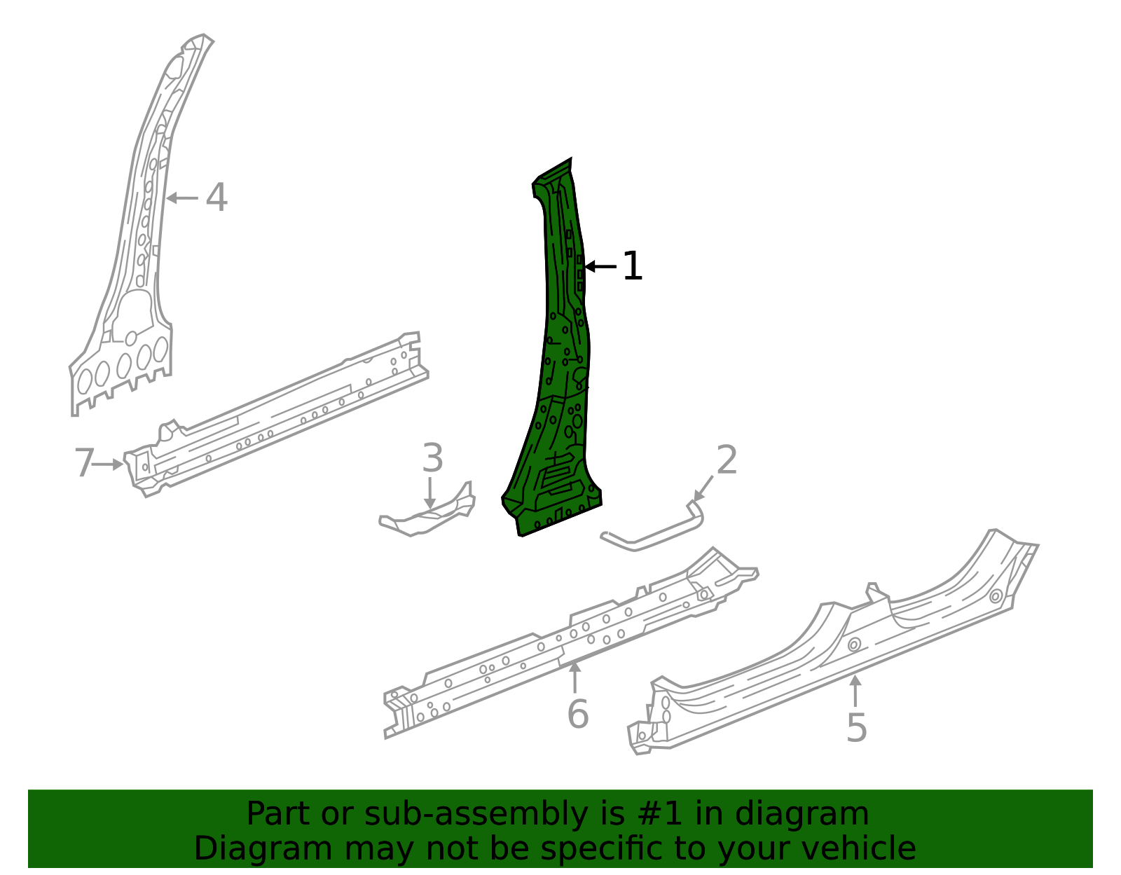 63210-TLA-305ZZ - High-Quality Body B-Pillar Reinforcement for 2017 ...
