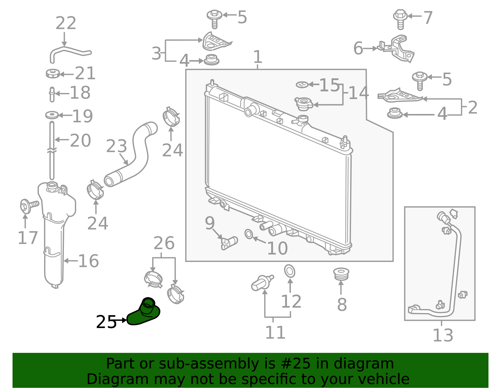 Radiator Hose 19502-5WJ-A00 - Dependable OEM Engine Cooling ...