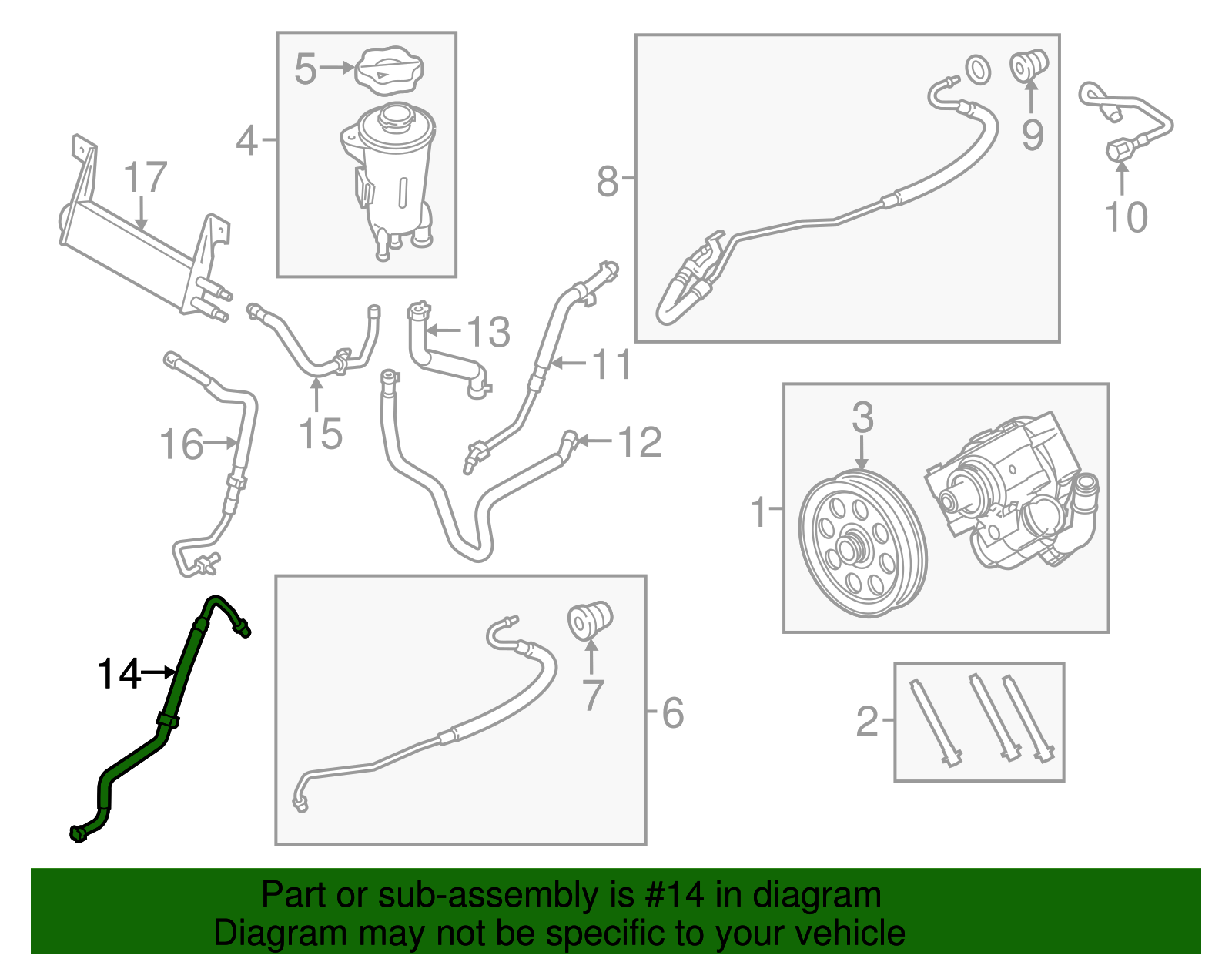 2011-2016 Ford | Motorcraft™ Power Steering Return Hose | PSH-304 ...