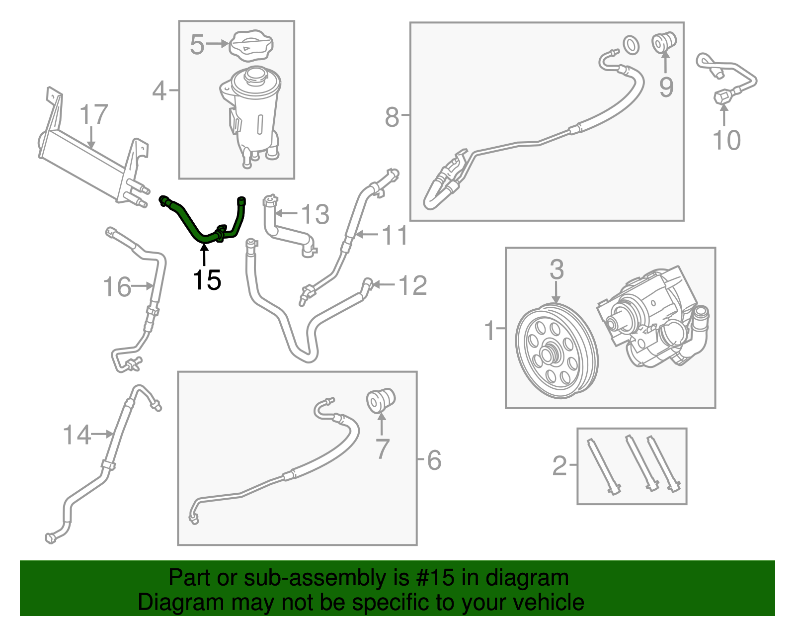 2011-2016 Ford | Return Hose | BC3Z-3A713-R | Walls' Ford Parts