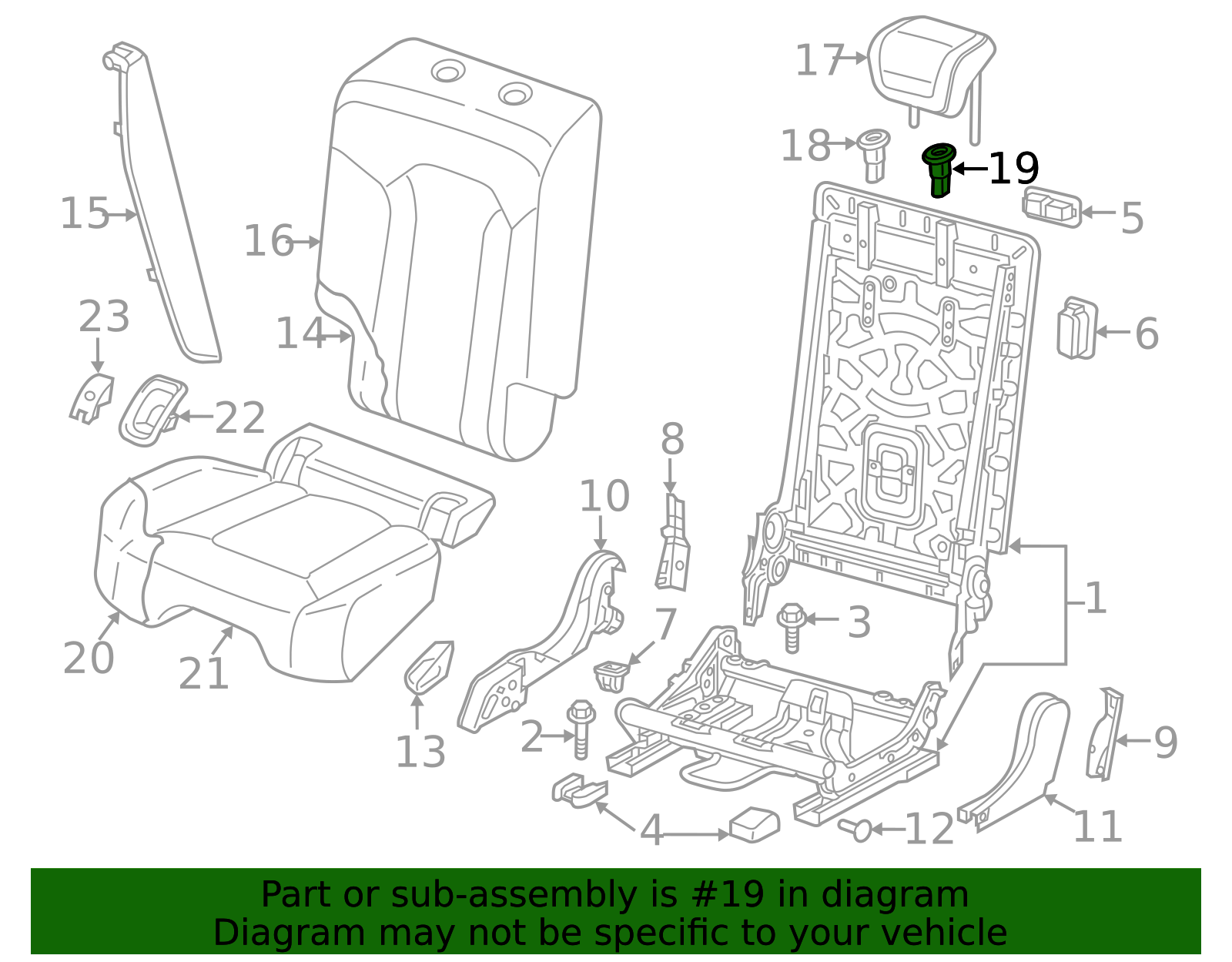 2019-2024 Audi Headrest Guide 80A-886-920-D-2MI | TascaParts.com