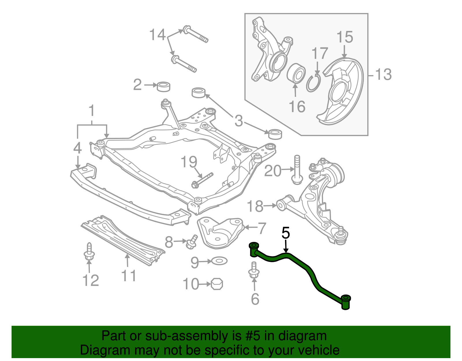 2007-2015 Mazda CX-9 | Transverse Rod | TD11-34-H90 | Mazda Online Parts