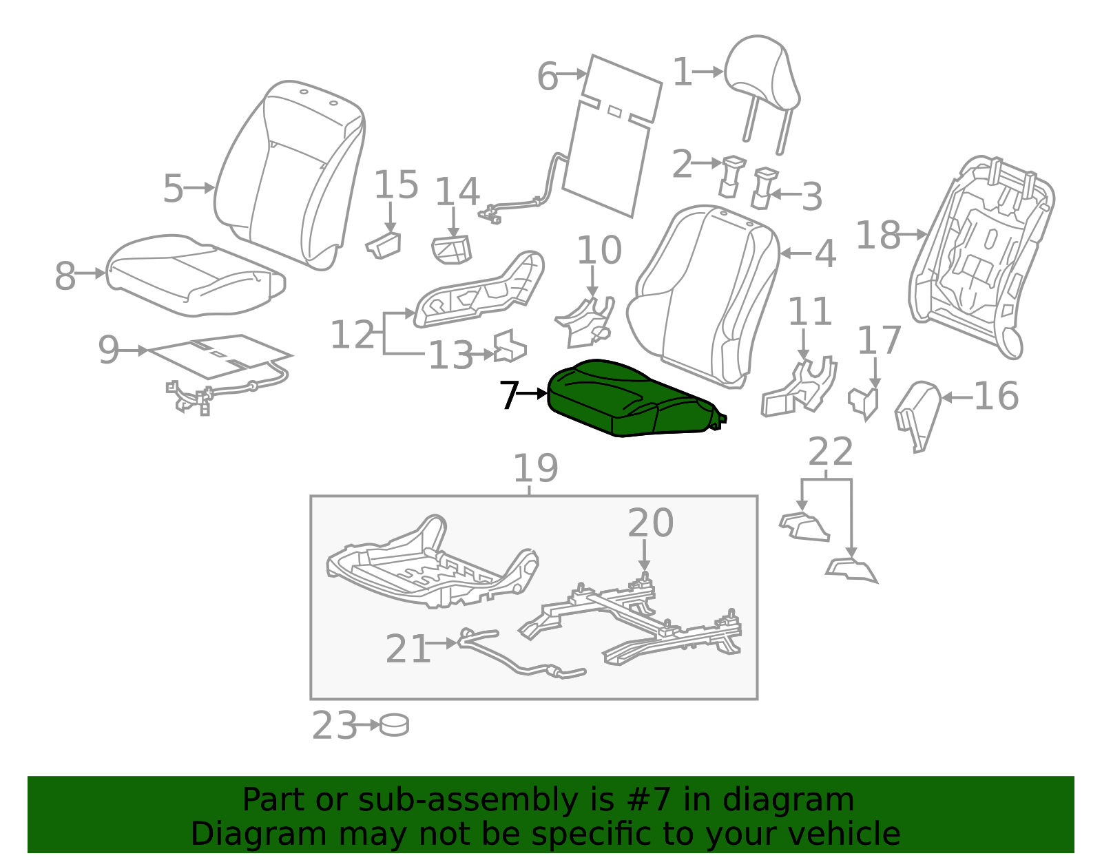 81137-T5R-A01 - Seat Cushion Pad 2015-2020 Honda Fit | Honda Parts Online