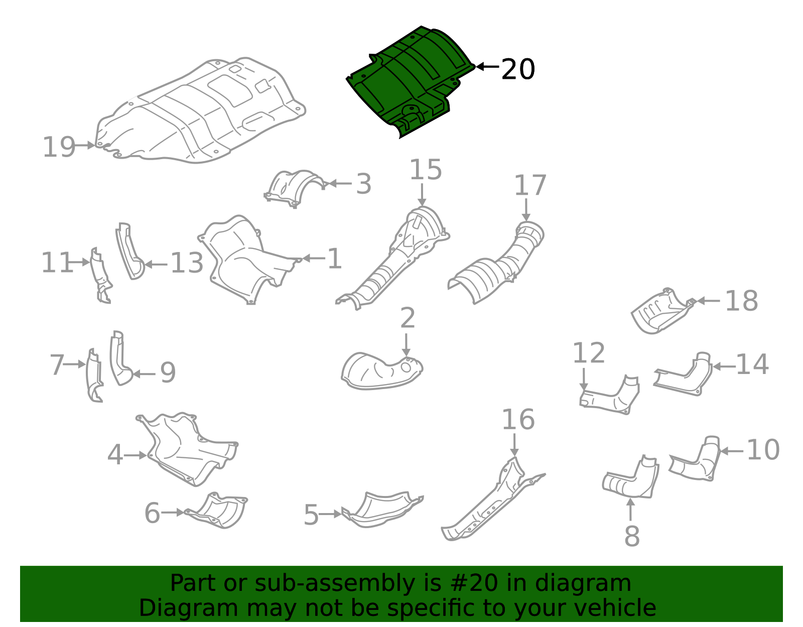 2012-2024 Subaru Heat Shield 59020FJ002 | Subaru Parts Guys