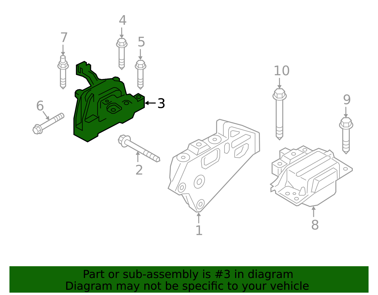 Engine Mount - OEM Vibration Isolator for Volkswagen | AutoNation Parts