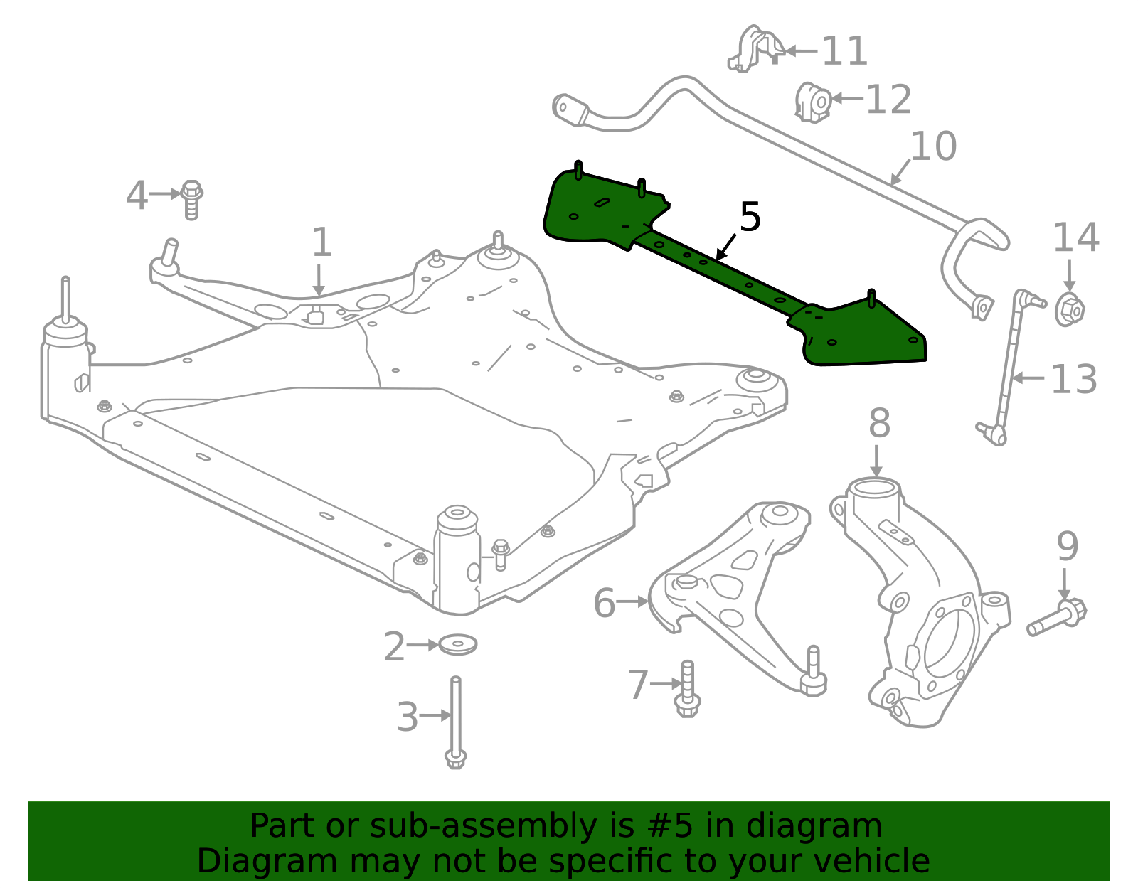 544C4-6CA1A - High-Quality Suspension Subframe Crossmember Brace for ...