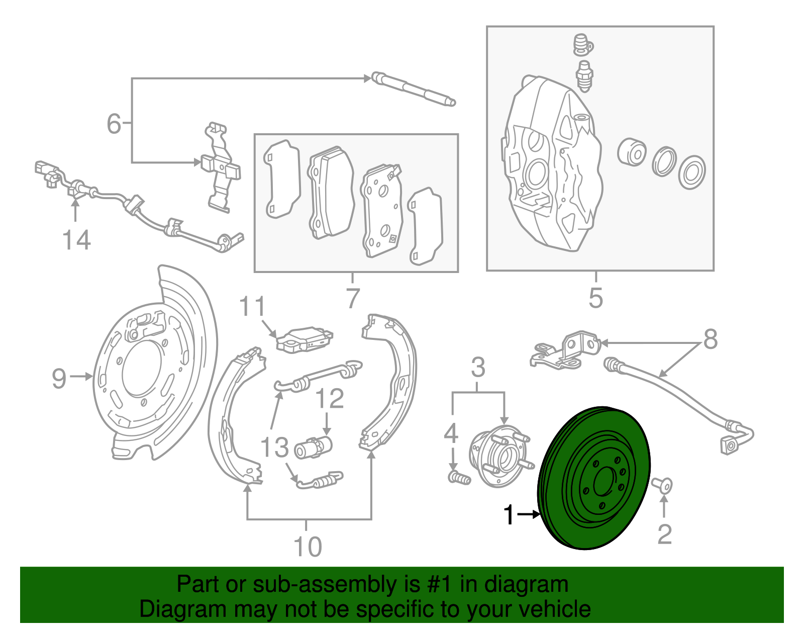 2014 Chevrolet Corvette Rear Disc Brake Rotor 20981820 | Capital Chevy ...