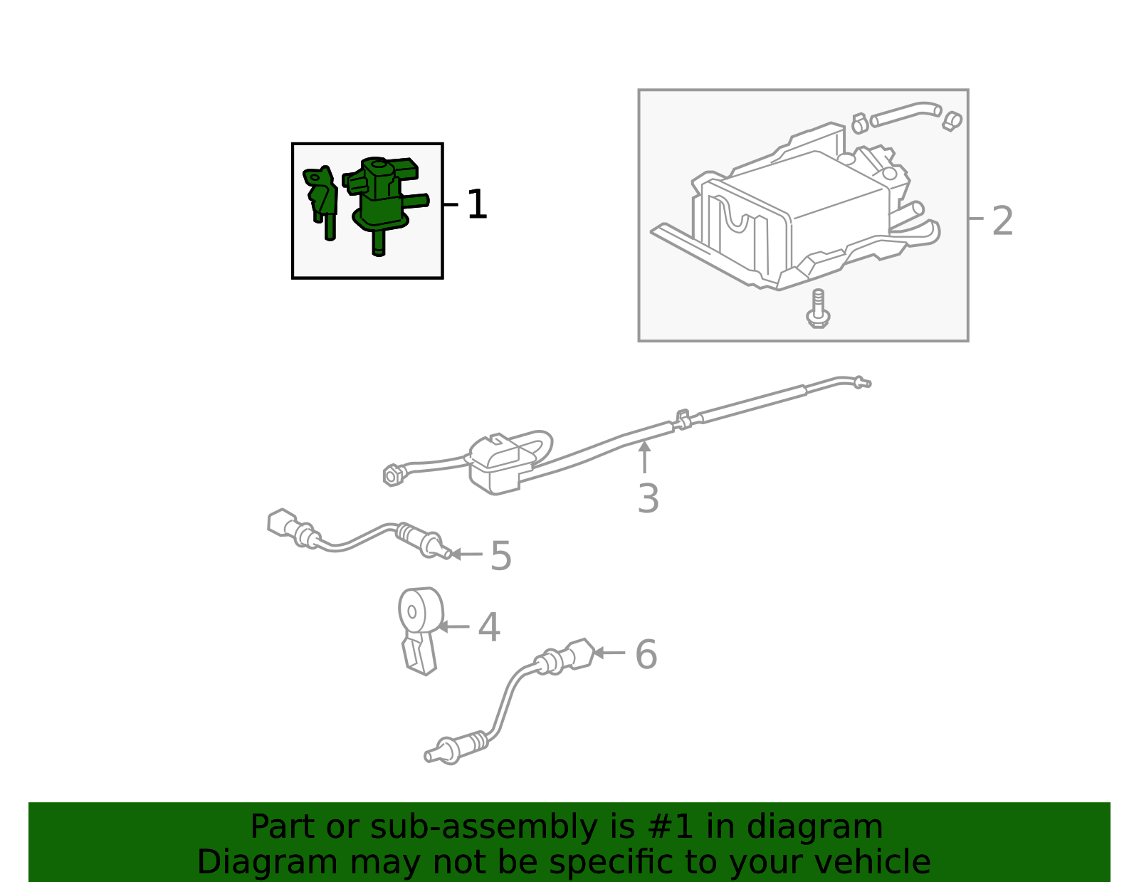 Genuine Official Toyota Valve Assembly, Vacuum Switching, No. 1 part ...