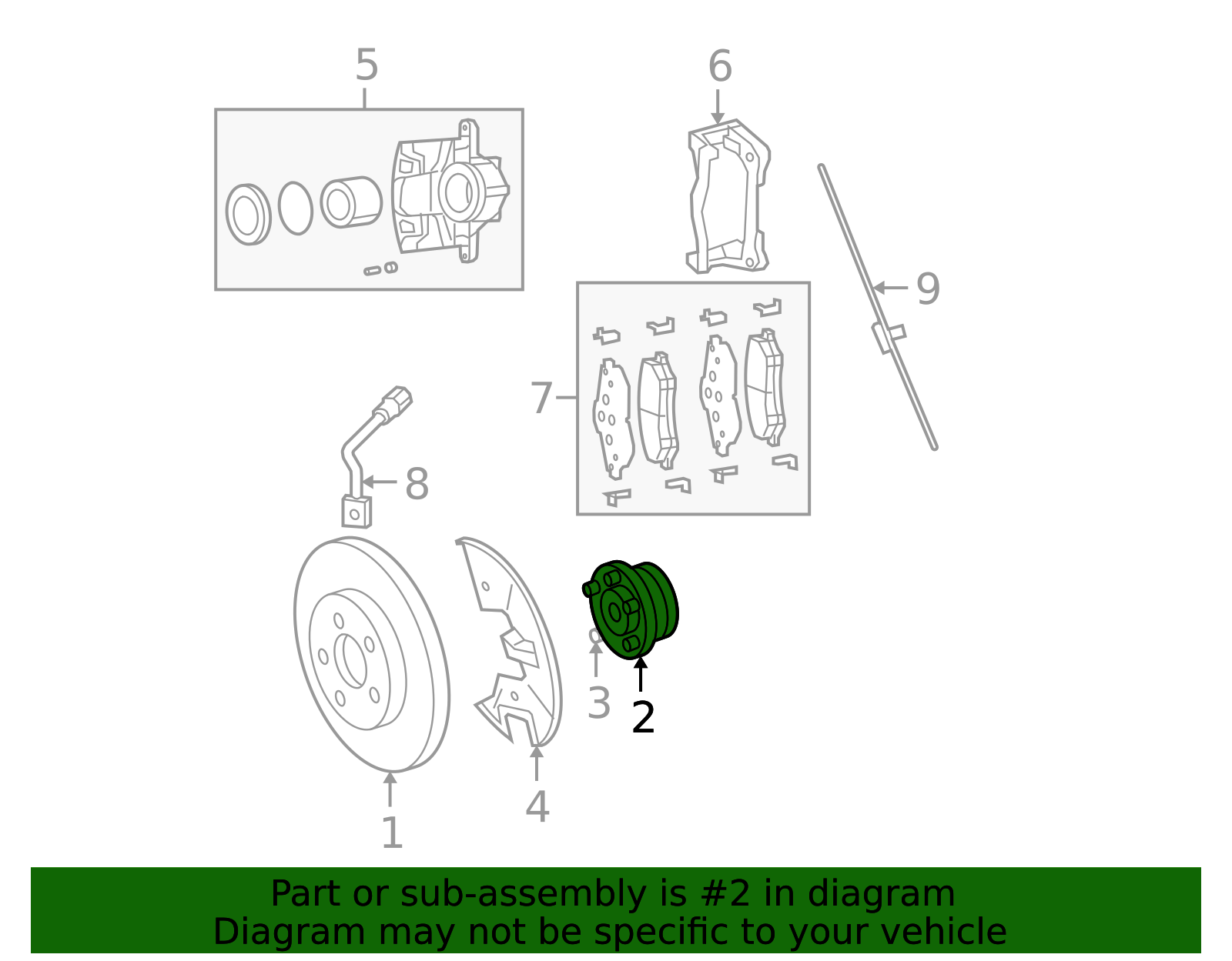2008-2011 Mopar Brake Hub And Bearing 05154214AB | Shop Chrysler Parts ...