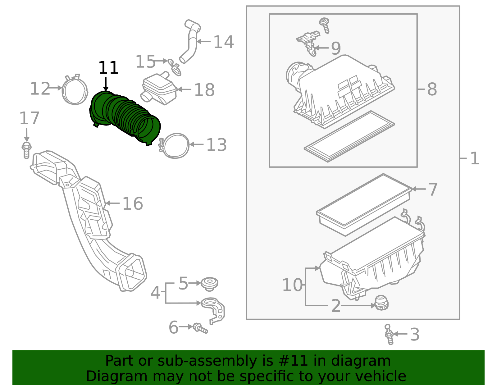 2019-2025 Toyota Engine Air Intake Hose 17881-F0080 | AutoNationParts.com