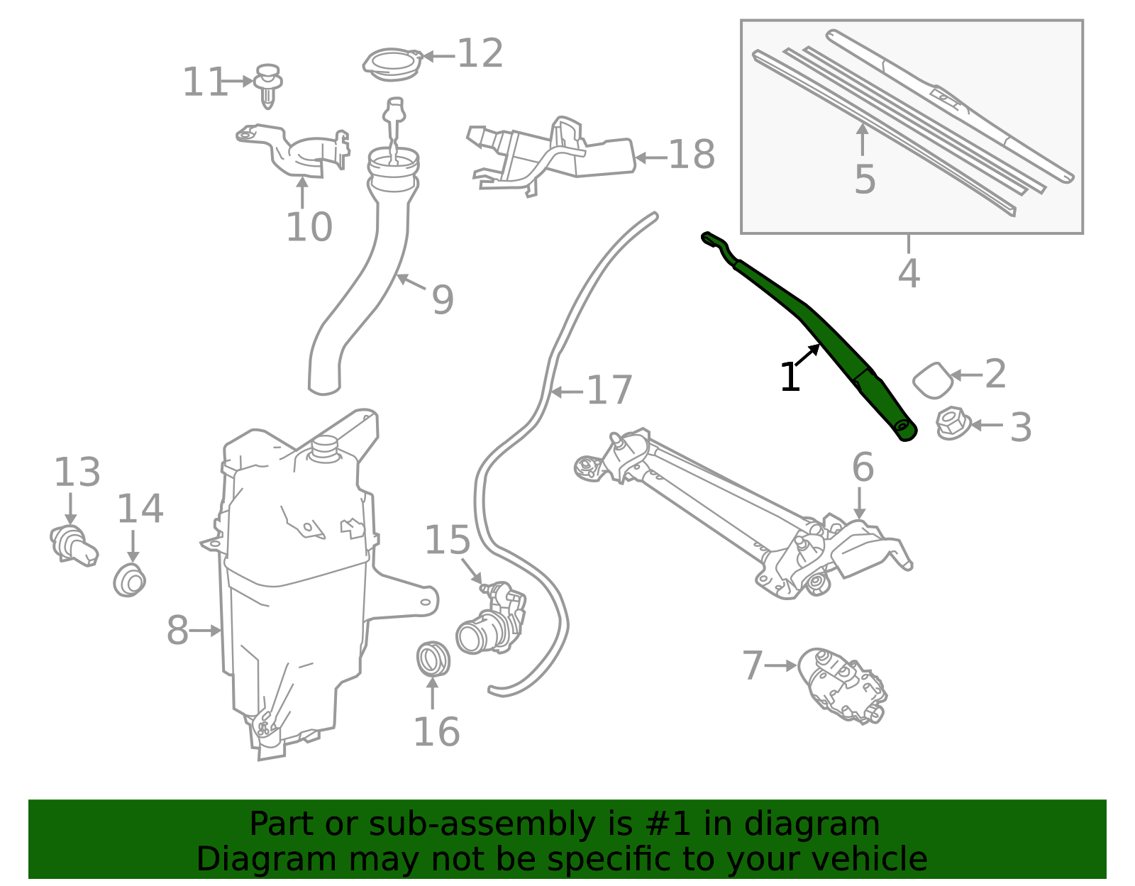 85211-0R030 - Wiper Arm 2013-2018 Toyota RAV4 | Bam Wholesale Parts