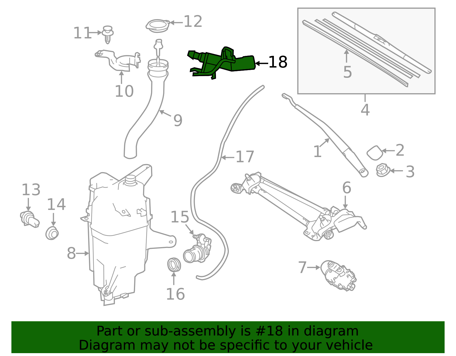 2013-2020 Toyota Windshield Washer Nozzle (Front) 85381-12400 | OEM ...
