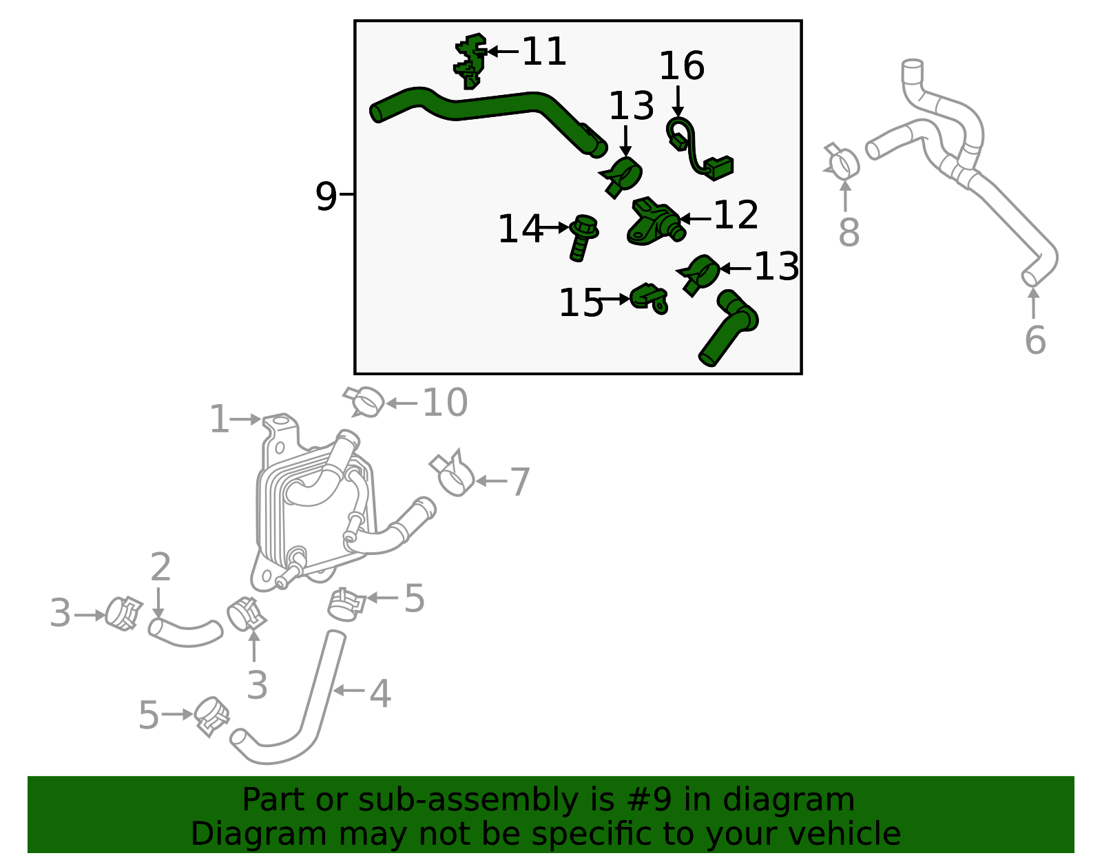 2018-2025 Toyota By-Pass Hose 16261-F0012 | Toyota Parts Center