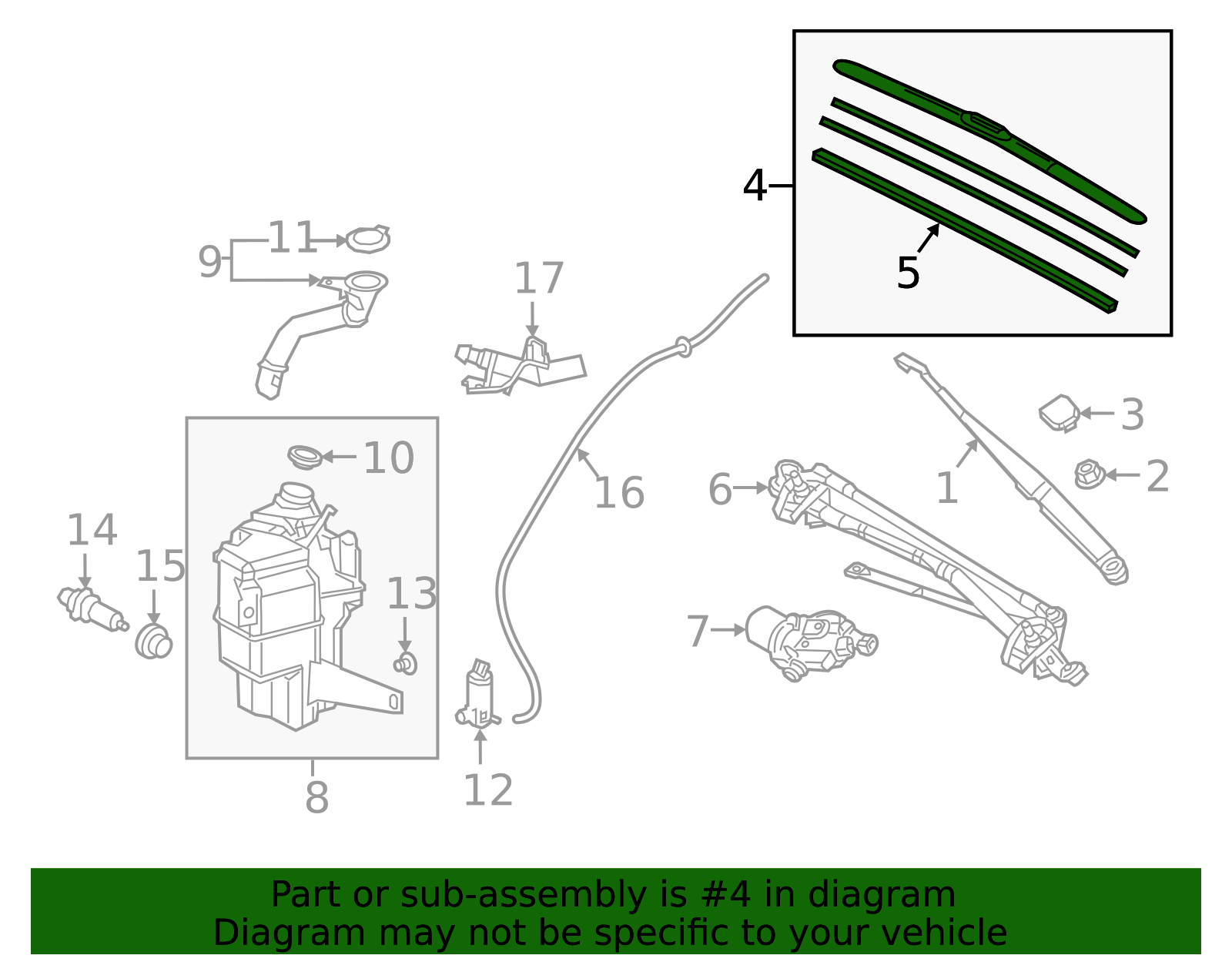 2019-2025 Lexus Wiper Blade 85222-06240 | OEM Parts Online