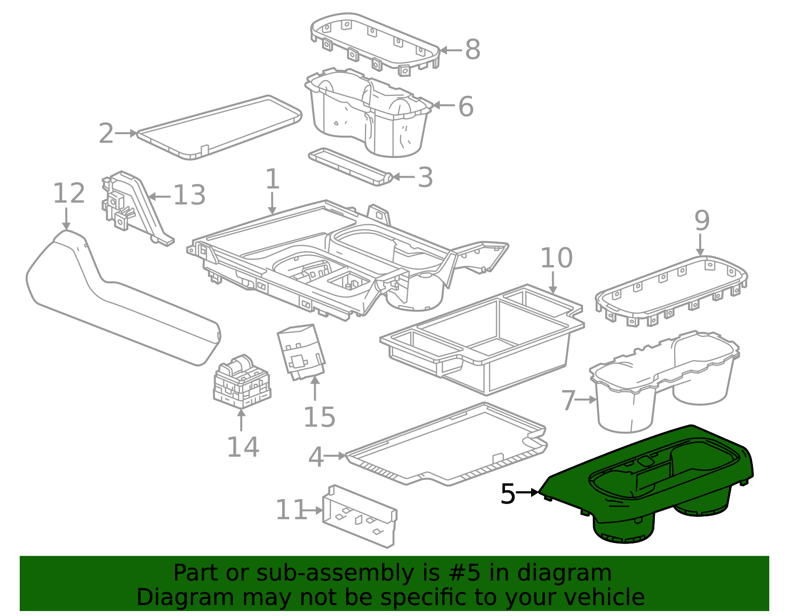 2022-2026 GM Rear Cup-Holder 85554448 GM | GMPartsDirect.com
