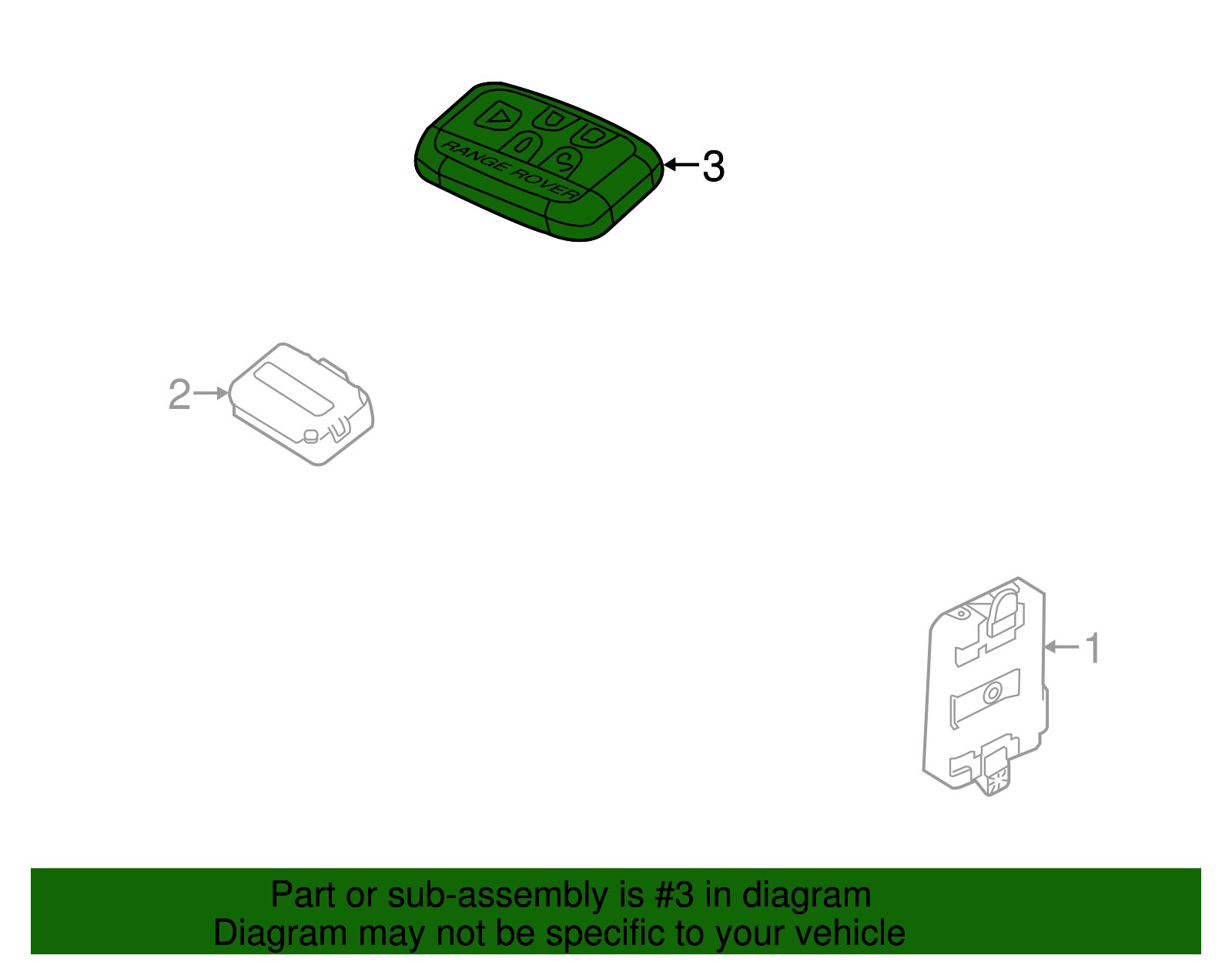 2010-2020 Land Rover Keyless Entry Transmitter LR087660 | Land Rover ...