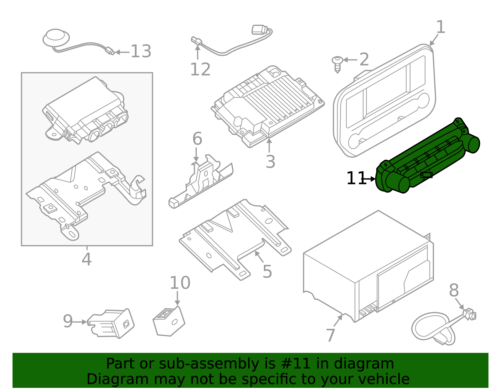 2018-2023 Ford Control Panel GN1Z-18C858-H | Ford OEM Parts Outlet