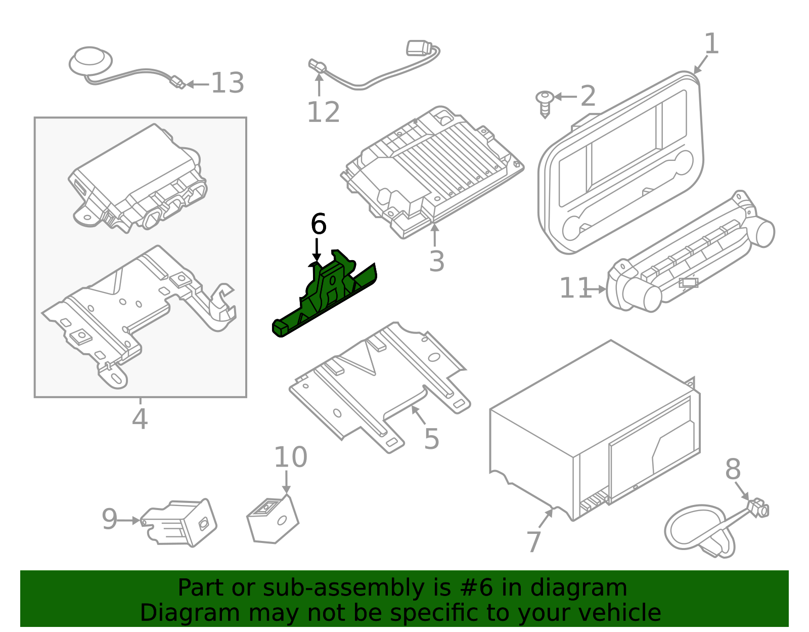 NK4Z-14A301-C - 2022-2023 Ford - Module Support | Dealer Auto Parts