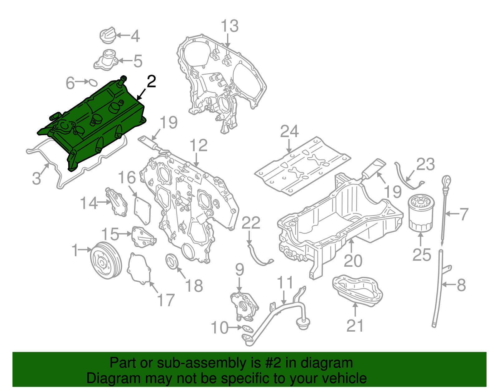 2002-2004 Nissan Pathfinder Valve Cover 13264-5W501 | OEM Parts Online