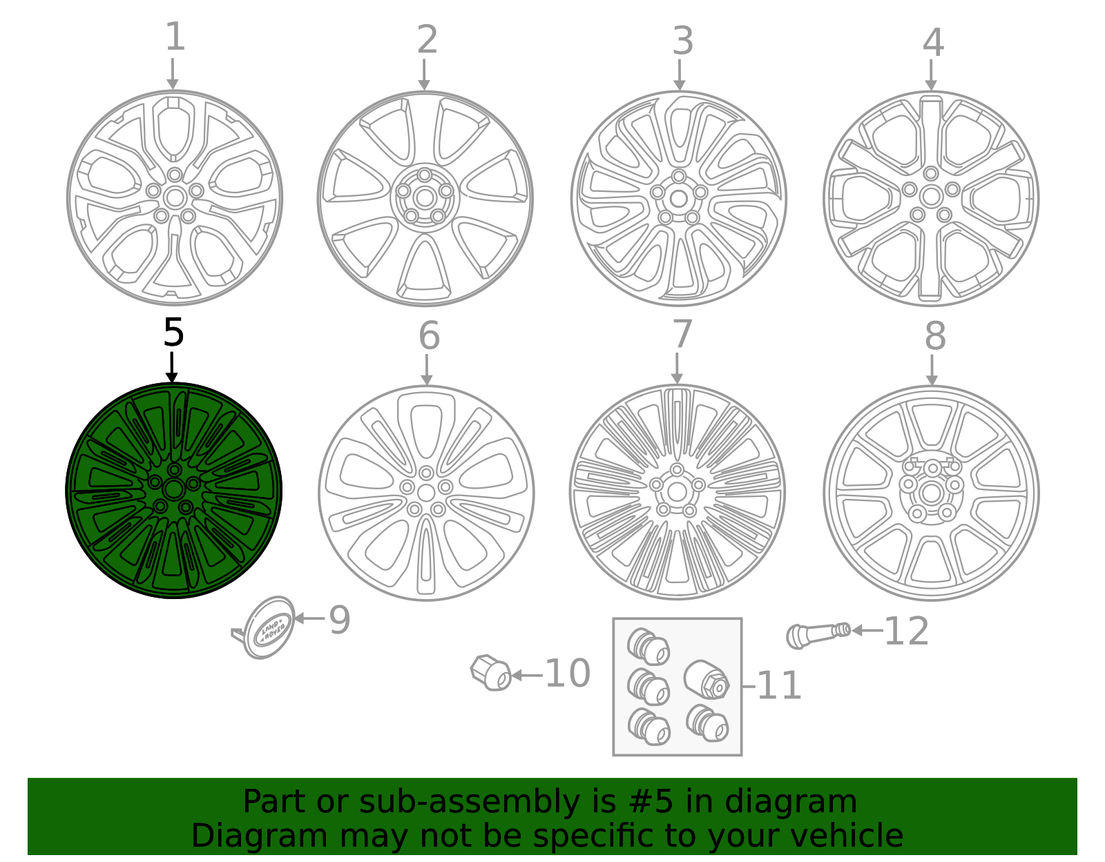 LR153252 - Aluminum Wheel 2022-2025 Land Rover Range Rover | Land ...