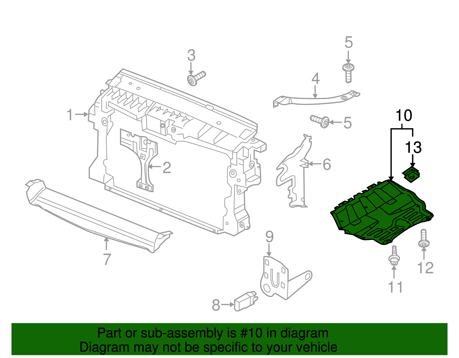 5N0-825-235-C - Volkswagen Splash Shield 2009-2018 Volkswagen ...