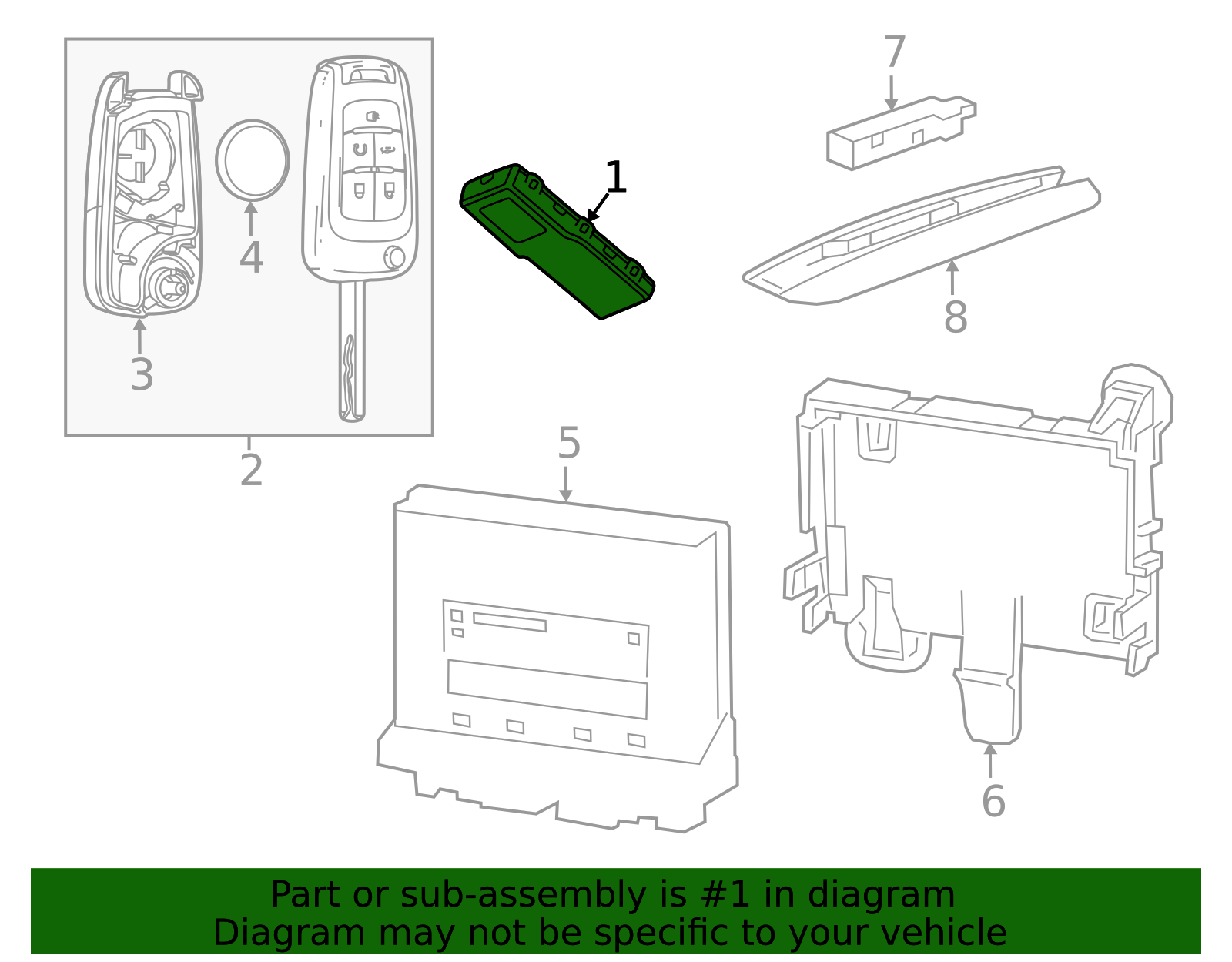 13597910 - High-Quality Keyless Entry Receiver for AutoNation Parts