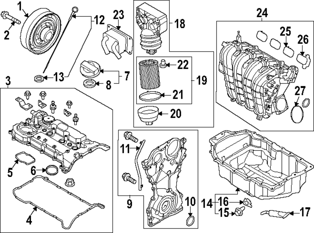 224102s000 - Hyundai Valve Cover 2020-2025 Hyundai | Performance Auto Parts