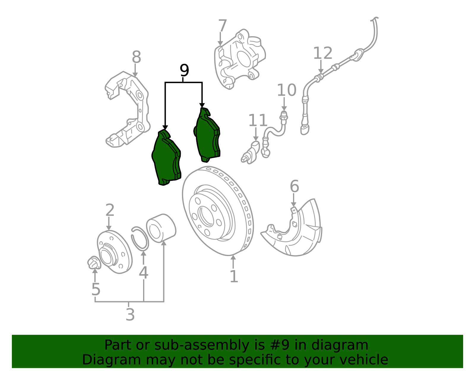1984-2005 Volkswagen Disc Brake Pad Set 1J0-698-151-Q | QuirkParts