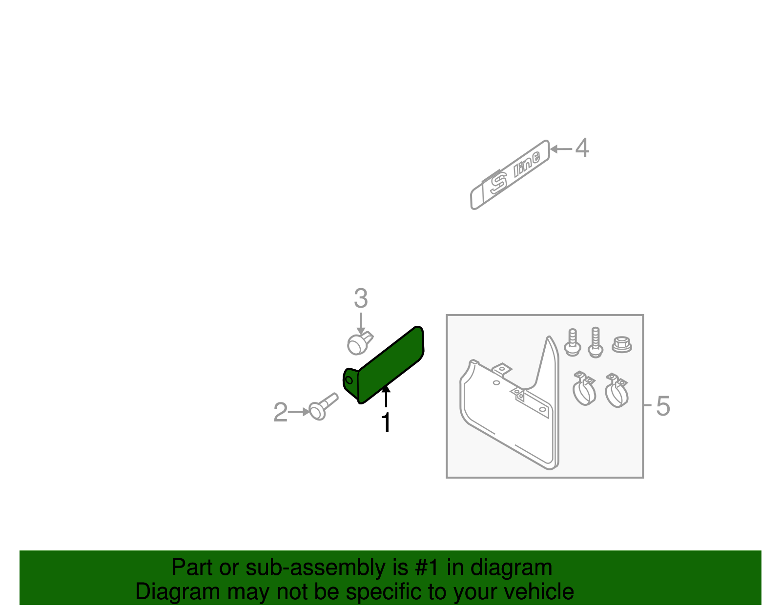 8P0-853-991-B-GRU - Lower Molding 2006-2013 Audi | Audi OEM Parts Guy