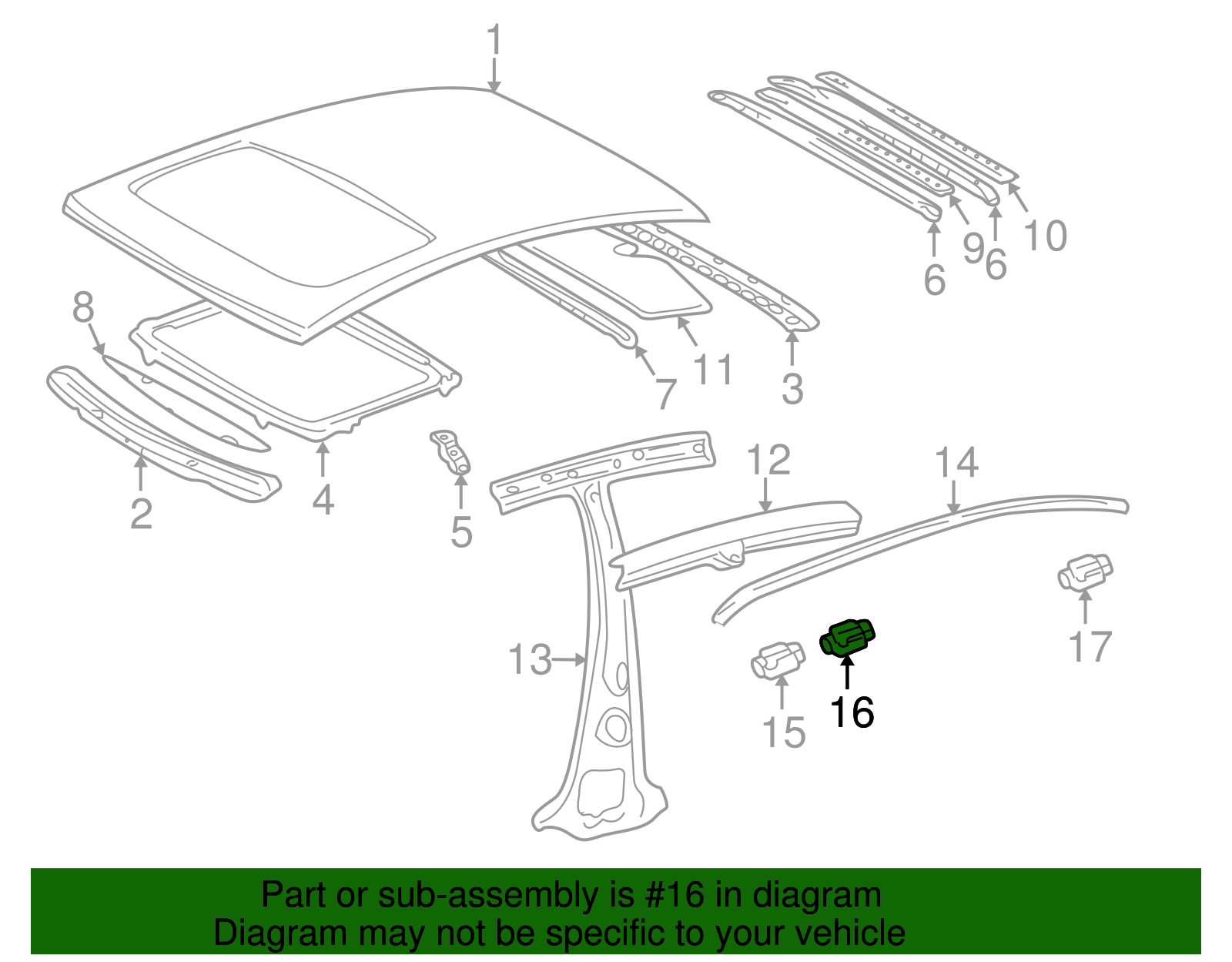 75562-50020 - Drip Rail Clip 2001-2006 Lexus LS430 | Longo Lexus Parts