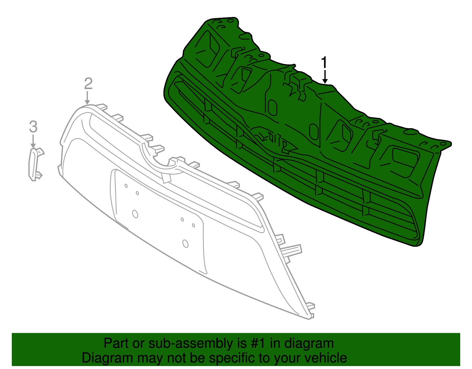 2012-2014 Toyota Prius C Upper Grille 53111-52570 | Toyota Parts Center