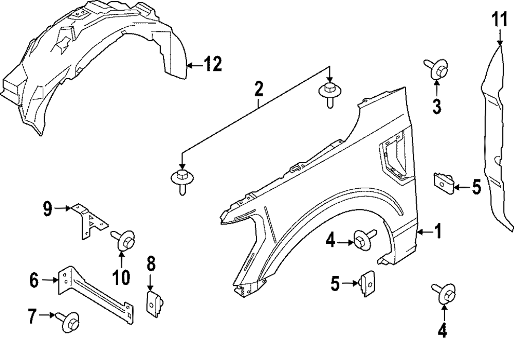 2022-2024 Ford F-150 Lightning Fender VL3Z-16005-F | OEM Parts Online